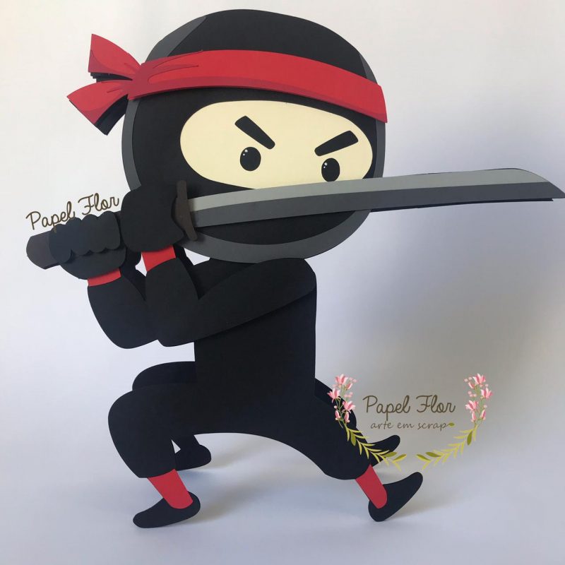 Totem Construção Japonesa Ninja – Papel Flor | Arte em Scrap